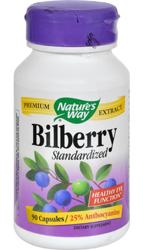 Bilberry Standardized Extract, 90 Caps by Nature's Way